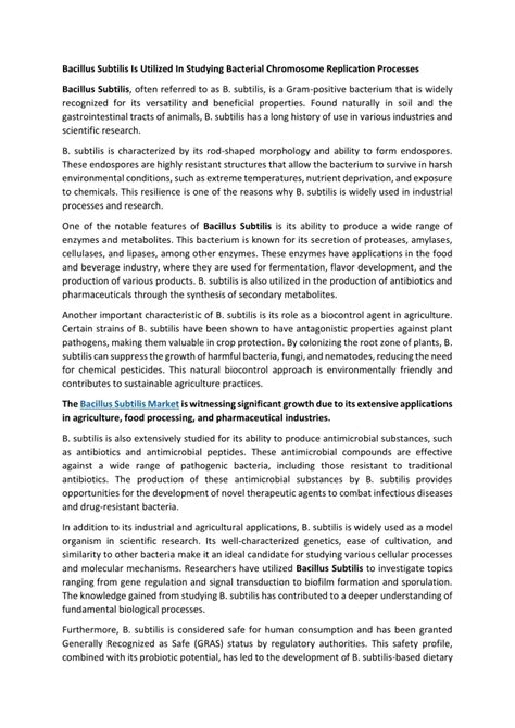 Ppt Bacillus Subtilis Powerpoint Presentation Free Download Id 12239439