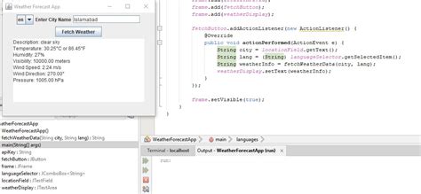 Muhammad Qanat Abbas On Linkedin Ai Java Swing Apiintegration Weatherapp