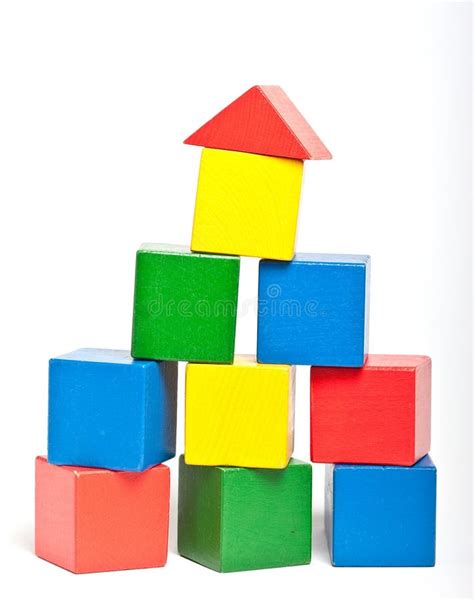 Wooden Toy Building Blocks Stock Image Image Of White 8497631