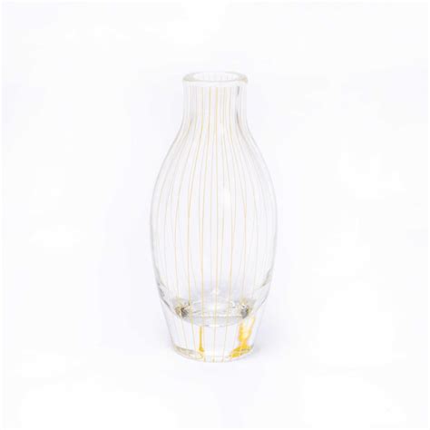 Mid Century Scandinavian Art Glass Enamelled Vase For Sale At 1stdibs