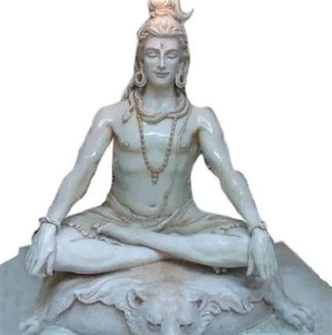 Premium Quality 4 Feet Hight Painted God Shiva Marble Statue At 18000