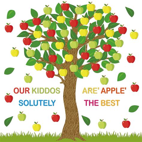 Fall Bulletin Board Decorations Set Apple Classroom Tree