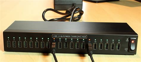 USB Charging Hub 20 Port Hi Power 2 4A USB Charger Hub Coolgear