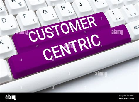 Hand Writing Sign Customer Centric Conceptual Photo Process Of Looking