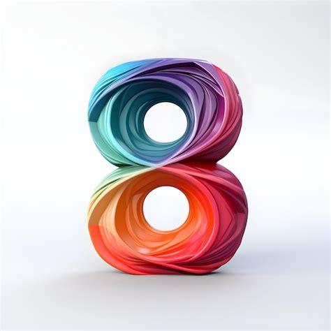 Premium Ai Image Creative And Vibrant Numerical Number Eight 8 Design