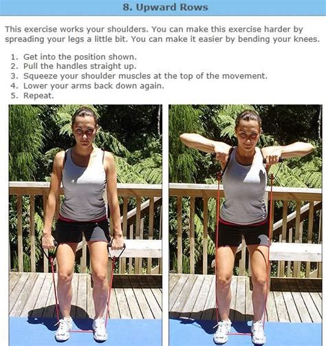 Upward Row Shoulder Muscles Arm Workout Exercise