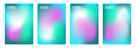 밝은 색 그라데이션이 있는 흐릿한 배경 집합입니다 브로셔 표지 포스터 및 배너를 위한 그래픽 템플릿 모음입니다 색상 묘사에 대한 스톡 벡터 아트 및 기타 이미지 Istock