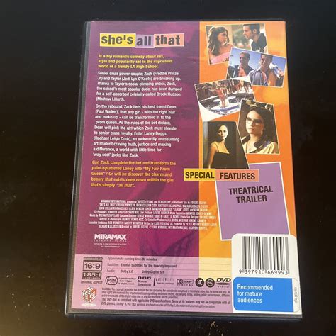 Shes All That Dvd 1998 Freddie Prinze Jr Rachel Leigh Cook New