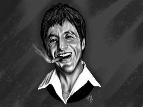 Tony Montana Scarface By Drade Art 2014 By Dradeart On Deviantart