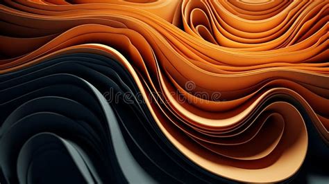 3d Rendering Abstract Background With Wavy Pattern Computer Generated Images Stock