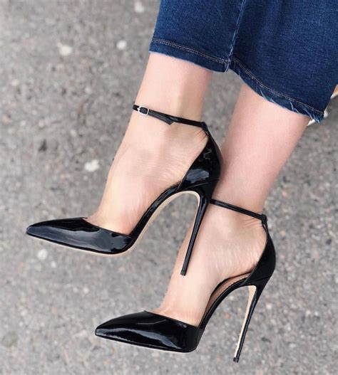 Black Straps High Heel Shoes At Randall Hood Blog