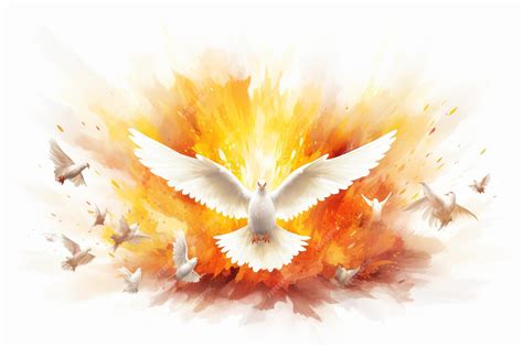 Premium Ai Image Illustration Of Pentecost Sunday Holy Spirit Dove