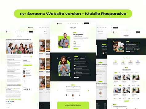 E Learning Education Website Ui Design Kits Behance