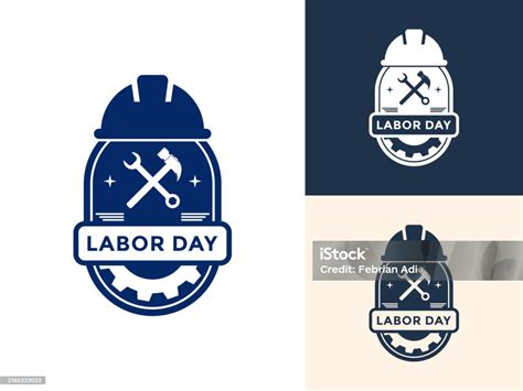 망치 렌치 및 안전 헬멧 노동절 로고 벡터 건설 작업자 로고 디자인 서식 파일 일러스트 레이 션 포스터 전단지 인사말 카드 5