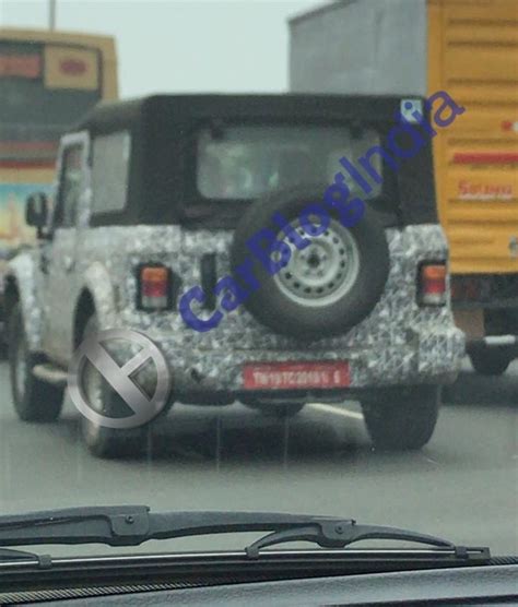 2020 Mahindra Thar Spied Again Launch Soon Car Blog India