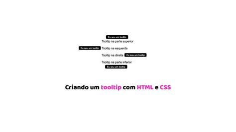 Criando Um Tooltip HTML E CSS YouTube