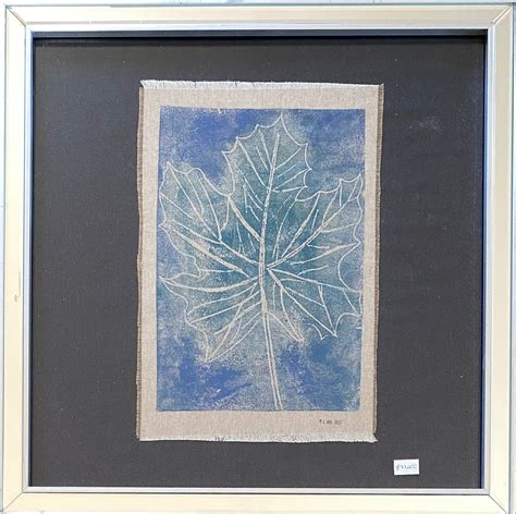 Hoja En Azul Wall Galería Taller