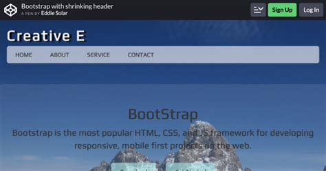Beautiful And Unique Bootstrap Header Examples To Draw Inspirations From