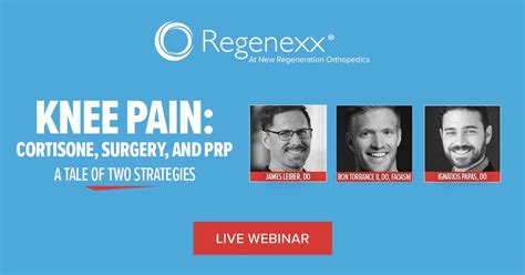Knee Pain Cortisone Surgery And Prp A Tale Of Two Strategies
