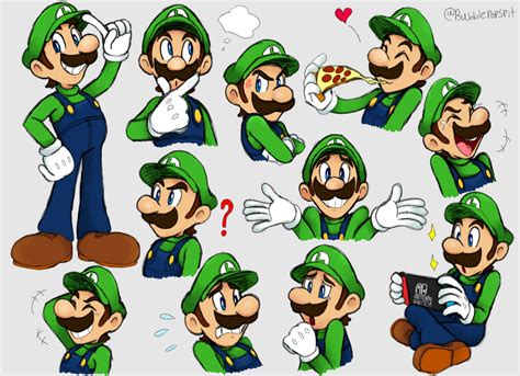 Luigi Doodles By Bubblepopspit On Deviantart