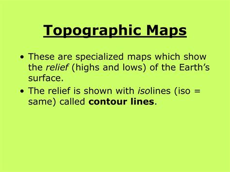 PPT Topographic Maps PowerPoint Presentation Free Download ID