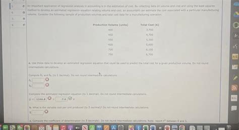 Solved Velume Conider The Following Sampie Of Production Wo Chegg