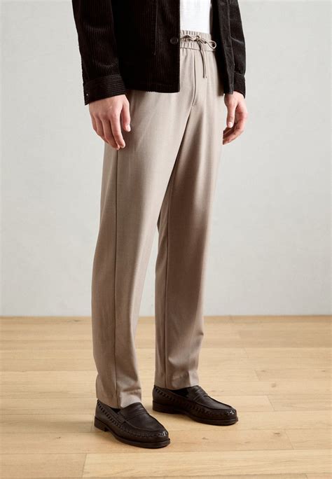 Lindbergh Relaxed Fit Pants Trousers Deep Sand Melangebeige