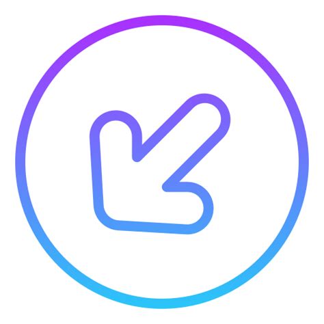 Down Left Arrow Generic Gradient Icon Down Left Arrow Generic Gradient Icon
