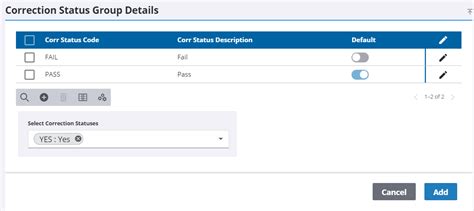 Add A Correction Status To A Checklist Status Group