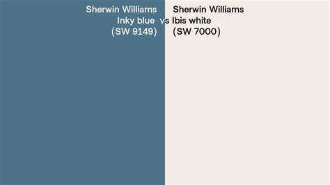 Sherwin Williams Inky Blue Vs Ibis White Side By Side Comparison