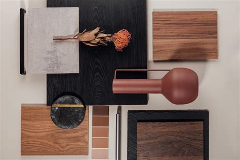 Premium Photo Top View Composition Of Different Types Of Materials