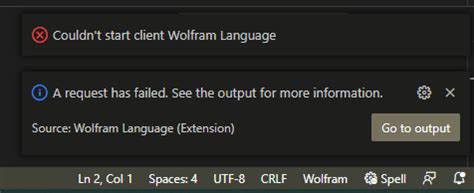 Starting Client Failed Issue 21 WolframResearch Vscode Wolfram