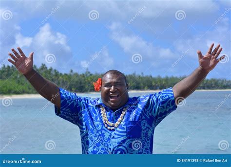 Fijian Man Greeting Hello Bula Stock Image Image Of South Ocean 84191393