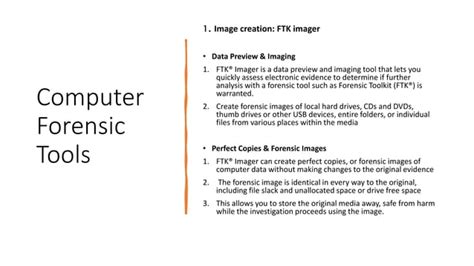 computer forensic tools pptx
