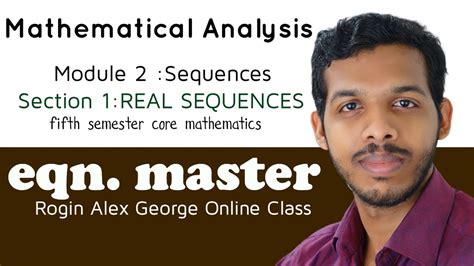 Real Analysis 1 Mod 2 Sequences Sect 1 Real Sequences 5th Sem Bsc