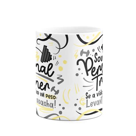 Caneca Profiss Es Sou Personal Trainer Fun Geek Store