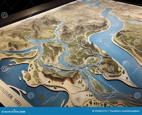 Navigating The Tapestry A Detailed Map Unveiling Nature S Network Stock Illustration