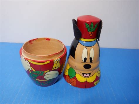 Vintage Single Mickey Mouse Nesting Box Made Of Wood Etsy