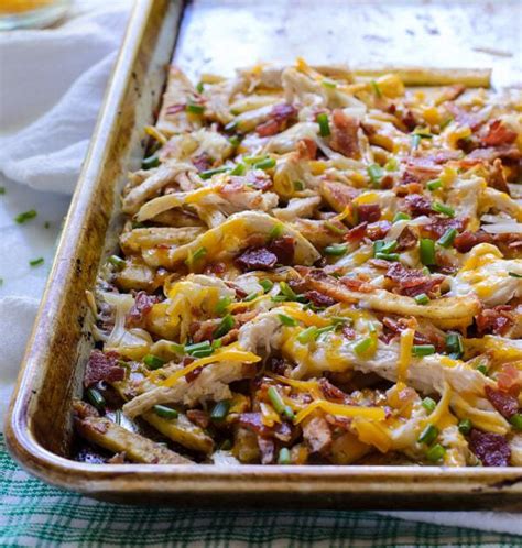 Chicken Bacon Ranch Fries Healthy Baked LOADED WellPlated