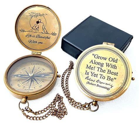 Romantic T Engraved Compass 3 With Love Quote Aladean