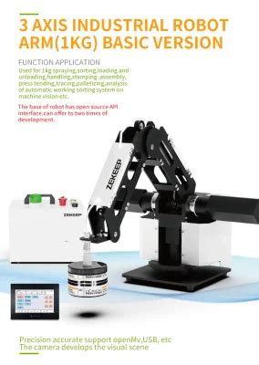 A CNC Unloading Loading Robot Arm Axis Aluminum Industrial Mini Robot Arm Kg Educational