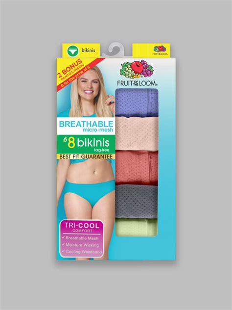 Womens Breathable Micro Mesh Bikini Underwear 8 Pack