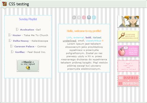 Custom Box Circle Image With Side Tabs CSS By UszatyArbuz On DeviantArt