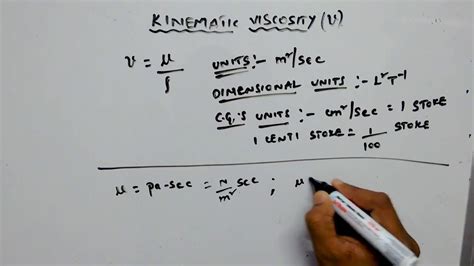 Kinematic Viscosity Formula