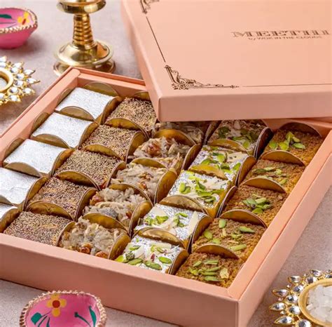 Shop Pink Assorted Mithai And Sweet Box Online In Delhi Gurugram And Ncr
