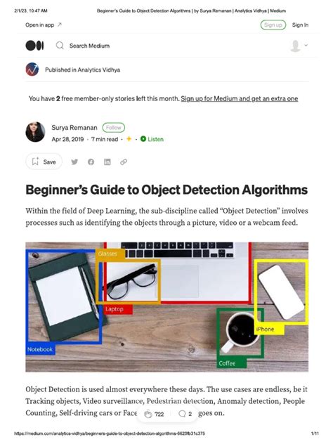 Beginners Guide To Object Detection Algorithms Pdf