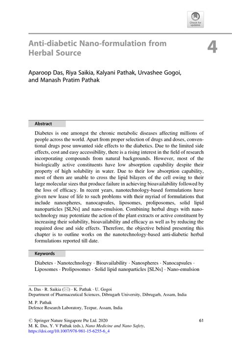 Pdf Anti Diabetic Nano Formulation From Herbal Source
