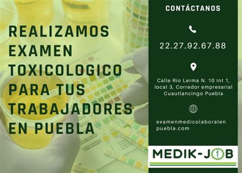 Examen Toxicológico Laboral Cotiza Con Nosotros