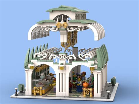 Lego Moc Market Hall By Sylvainls Rebrickable Build With Lego