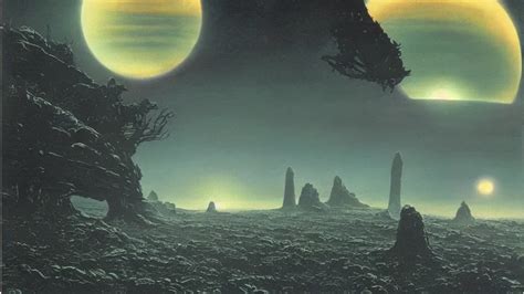 Eerie Atmospheric Alien Planet With Sinister Landscape Stable